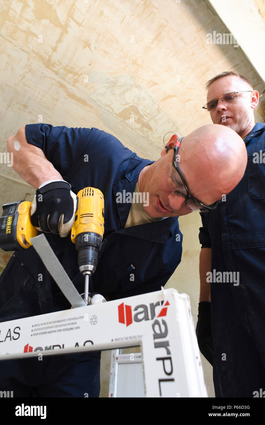 U.S. Air Force Master Sgt. Tyler Harrison, a structures craftsman with ...