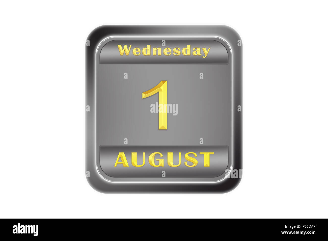 August 1 calendar Cut Out Stock Images & Pictures - Alamy