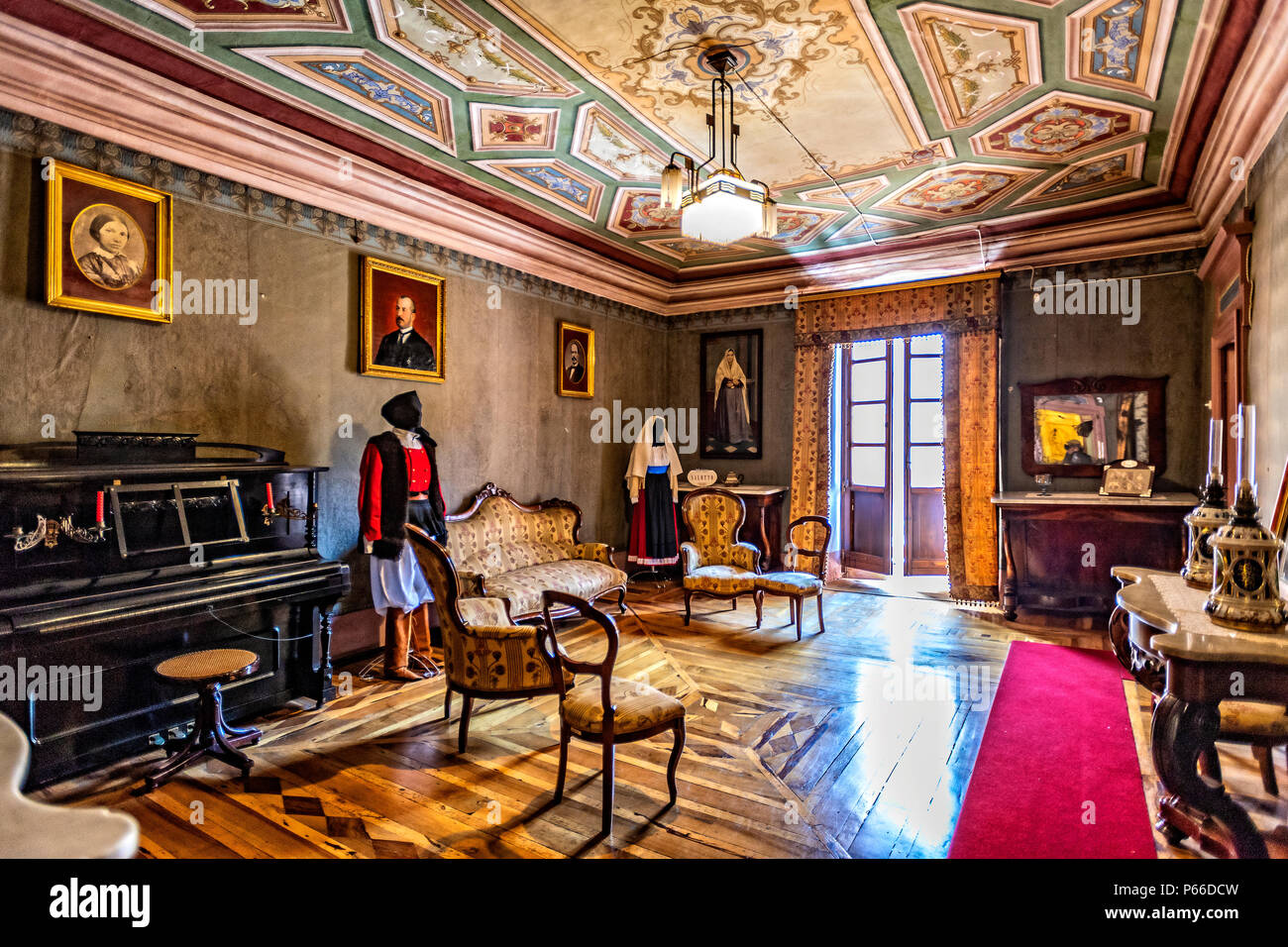 Italy Sardinia Bosa,historic center, Casa Deriu museum,elegant house ...