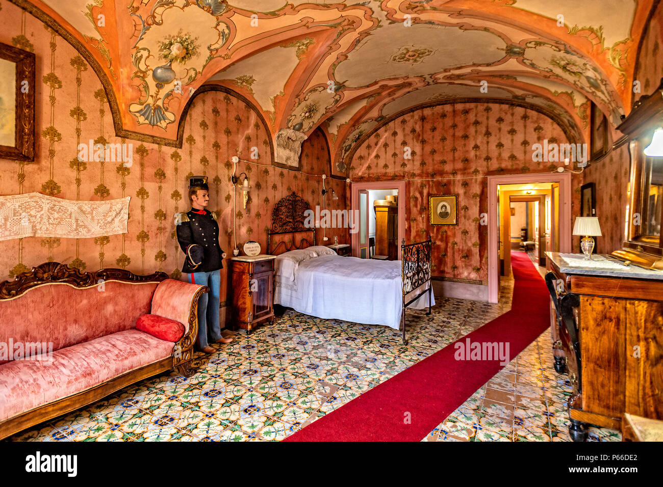 Italy Sardinia Bosa,historic center, Casa Deriu museum,elegant house ...