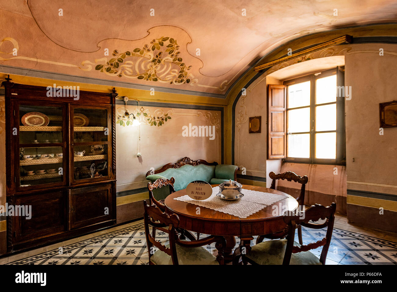 Italy Sardinia Bosa,historic center, Casa Deriu museum,elegant house ...