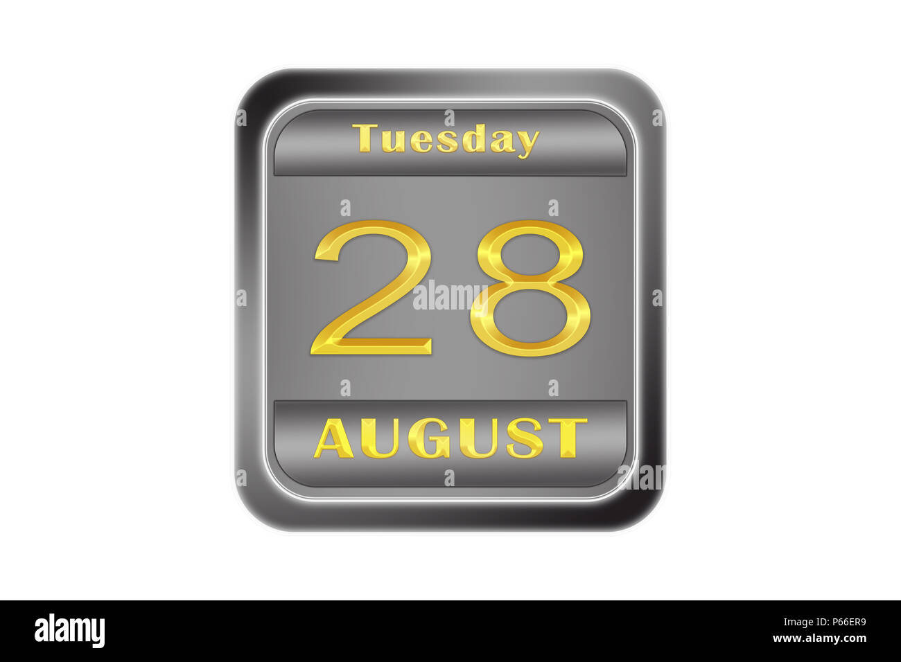 August 28 date digital calendar hi-res stock photography and images - Alamy