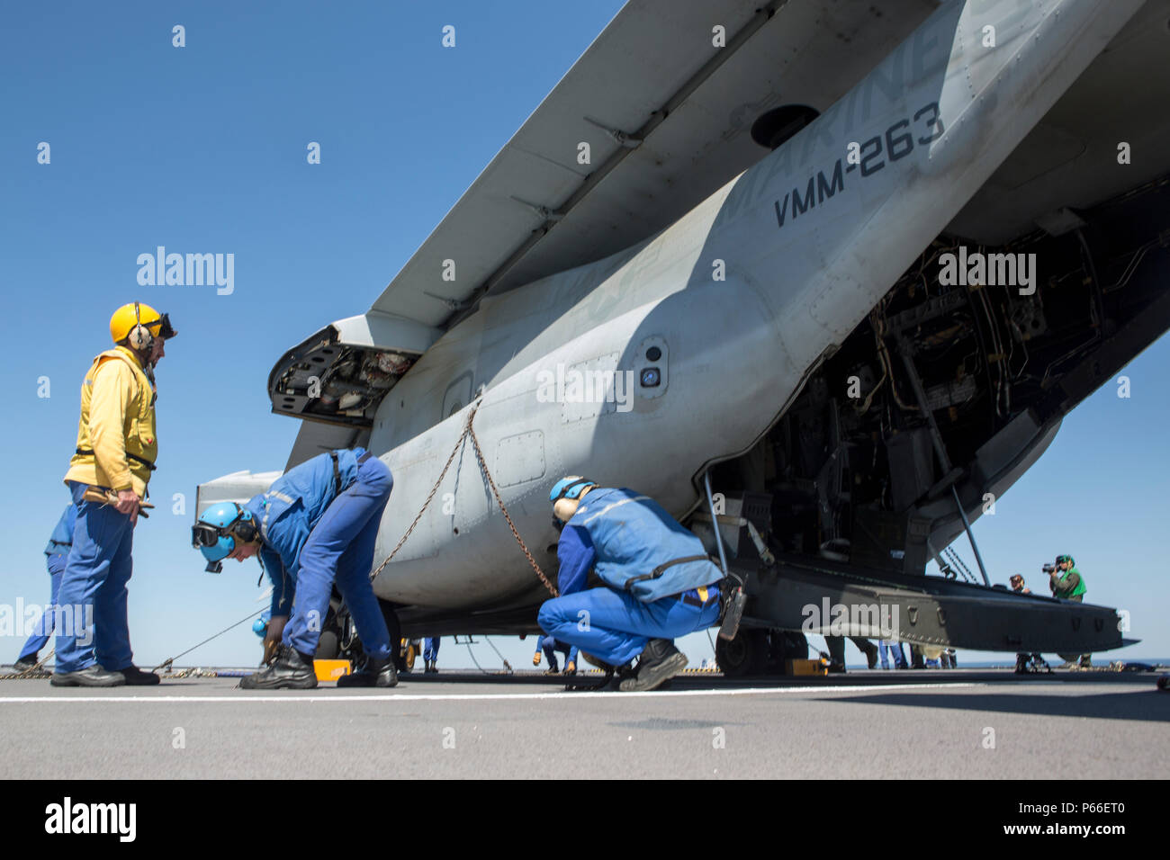 French Navy sailors with the French amphibious assault ship BPC Dixmude ...