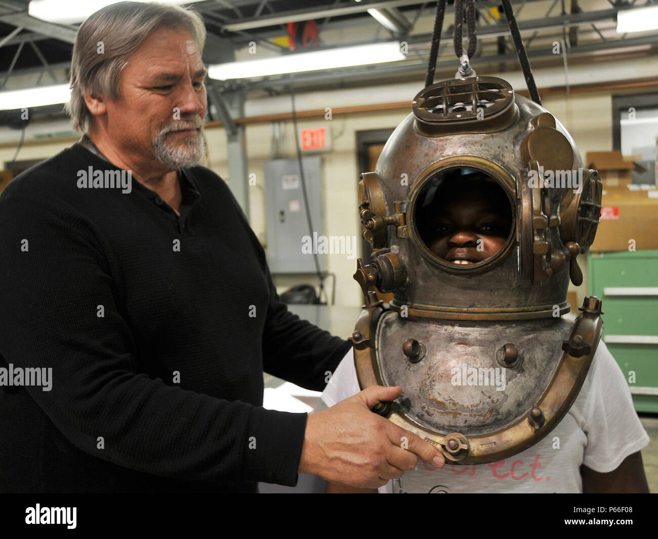 PANAMA CITY, Florida – Mechanical engineer, Greg Holbrook, demonstrates ...