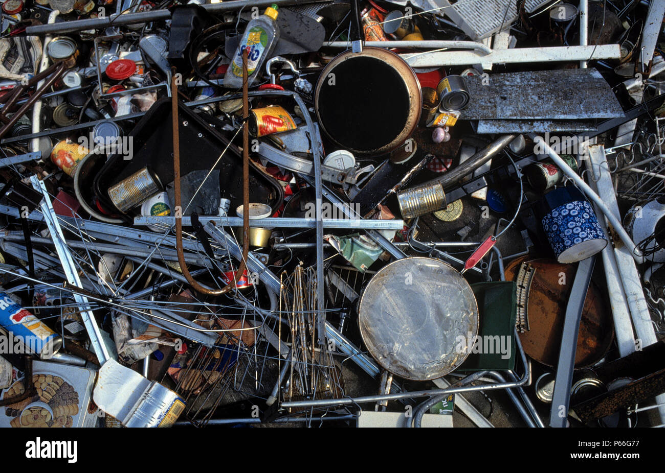 Steel and Iron scrap collected for recycling Stock Photo - Alamy
