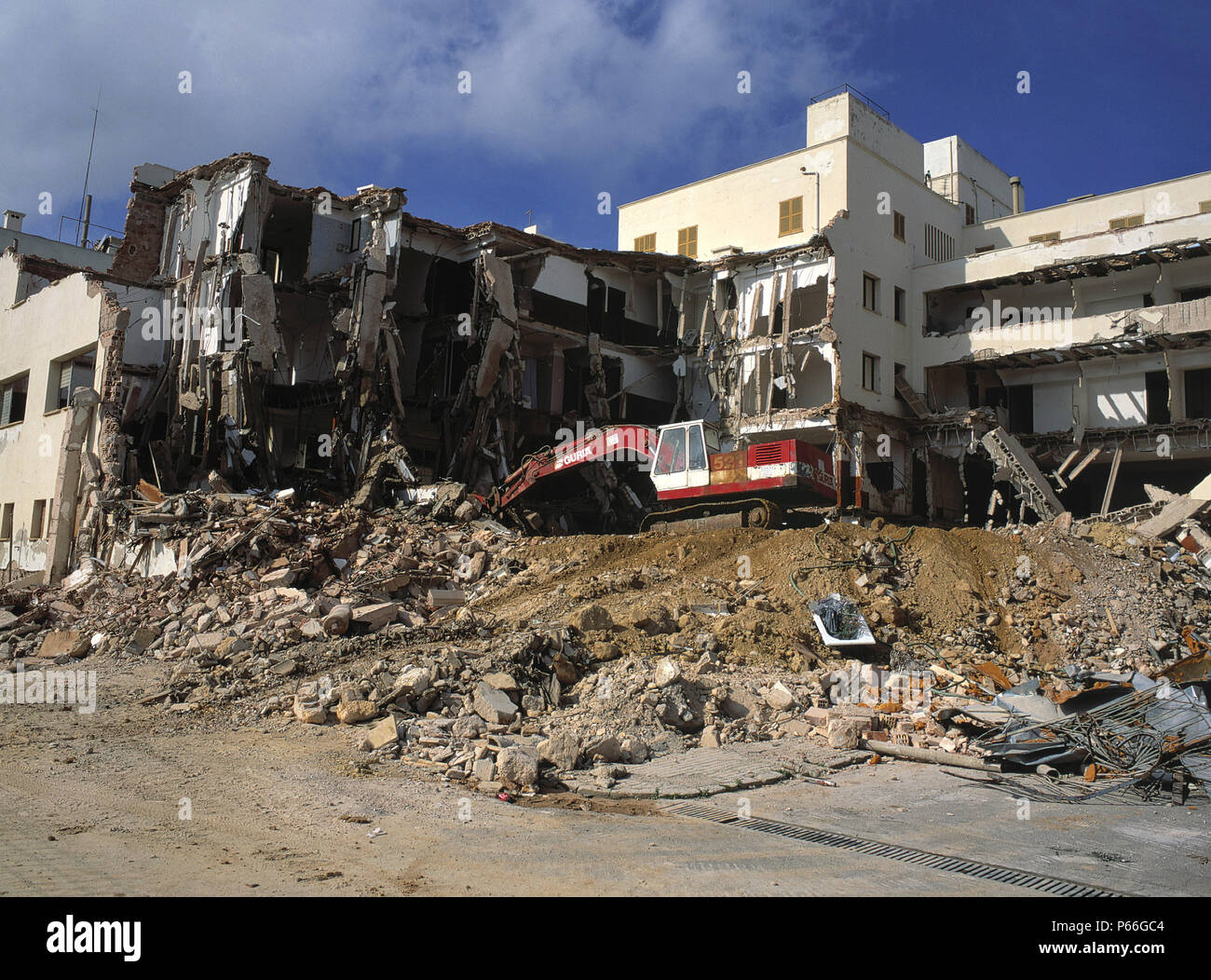 Demolition of building - Island of Mallorca - Balearic Islands - Spain ...
