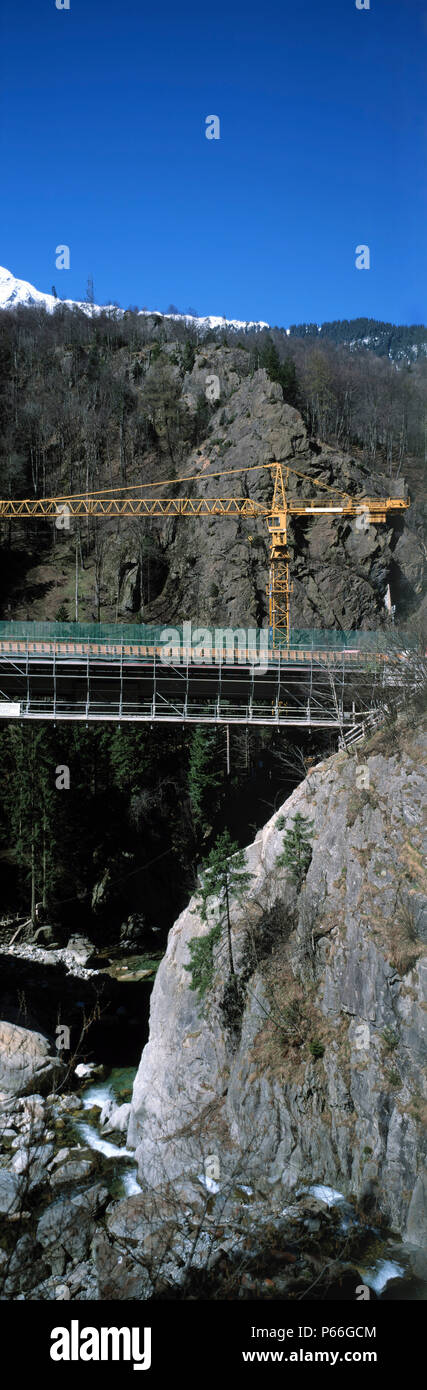 Construction site of bridge - Swiss Alps - canton of Uri - Switzerland ...