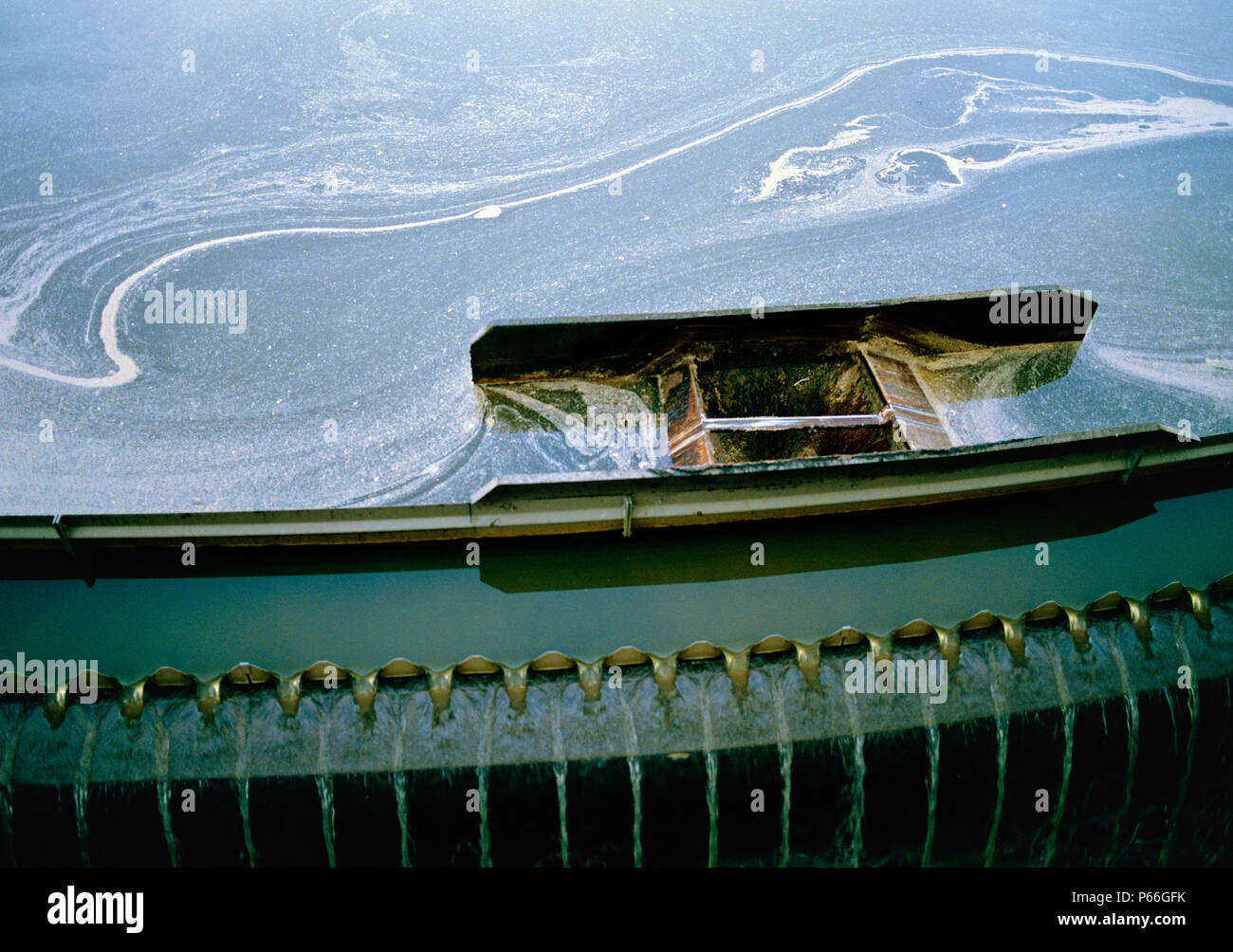 Primary sedimentation basin at waste water treatment and purification ...