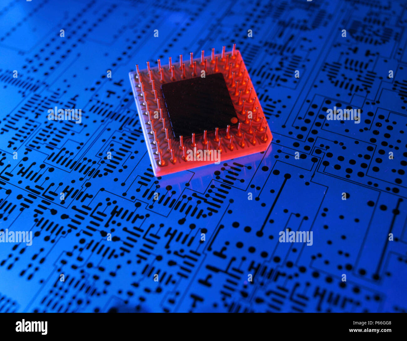 Integrated Circuit, Film-Layout of a Printed Circuit Board Stock Photo ...