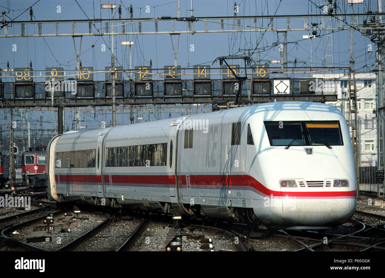 German Ice (Inter City Express) train at Zurich main station ...
