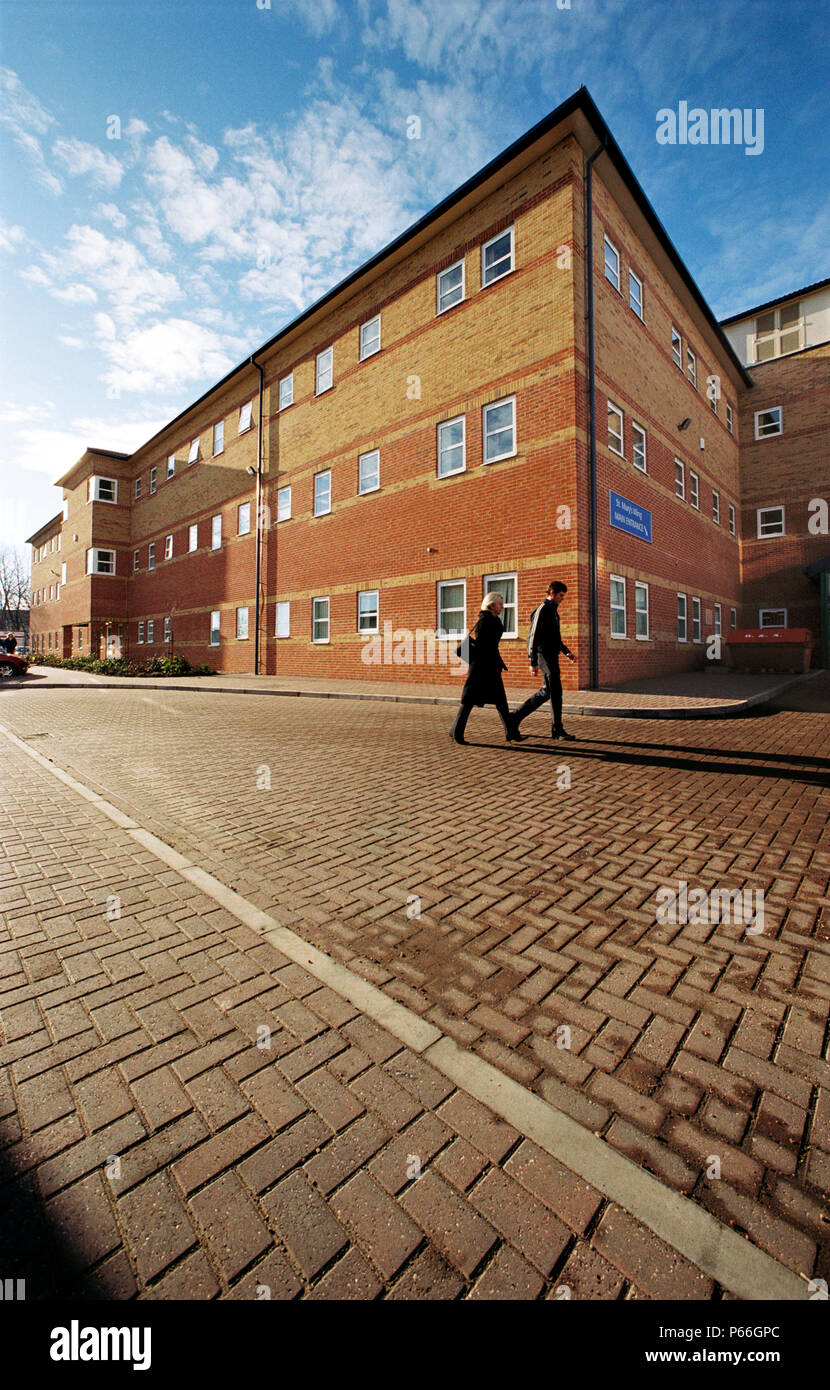 New residential building with a large cobbled courtyard Stock Photo - Alamy