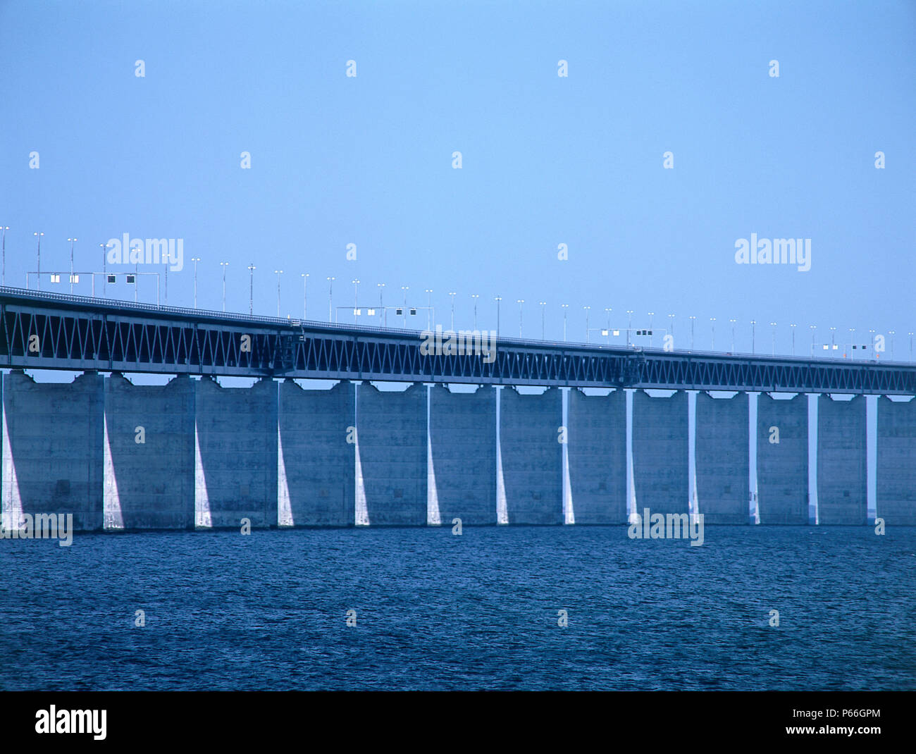 Oresund Bridge. Linking Malmo, Sweden and Copenhagen, Denmark Stock ...