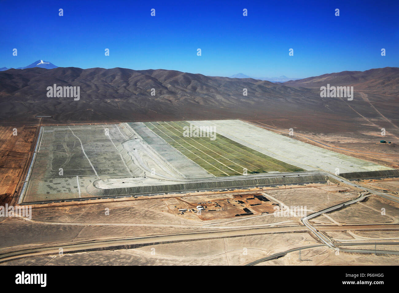 Aerial View From Sulphide Leach Of Escondida, The Open Cast Copper MIne ...