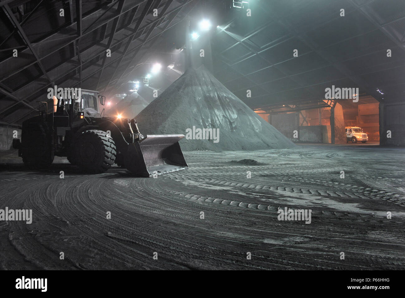 Copper Concentrate Warehouse of Escondida, Coloso, Chile Stock Photo ...
