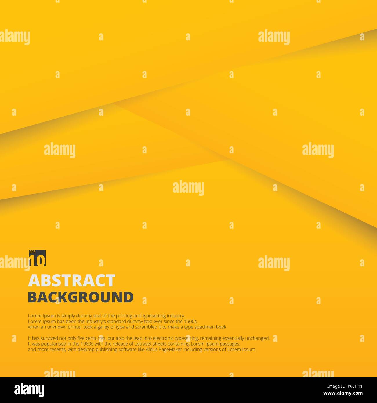 Abstract of yellow gradient paper cut pattern background. Illustration ...