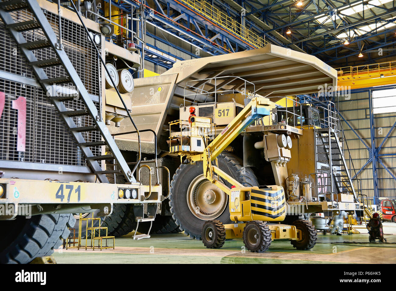 Dumper Truck Workshop in Chuquicamata, Chiles Biggest Open Cast Mine ...