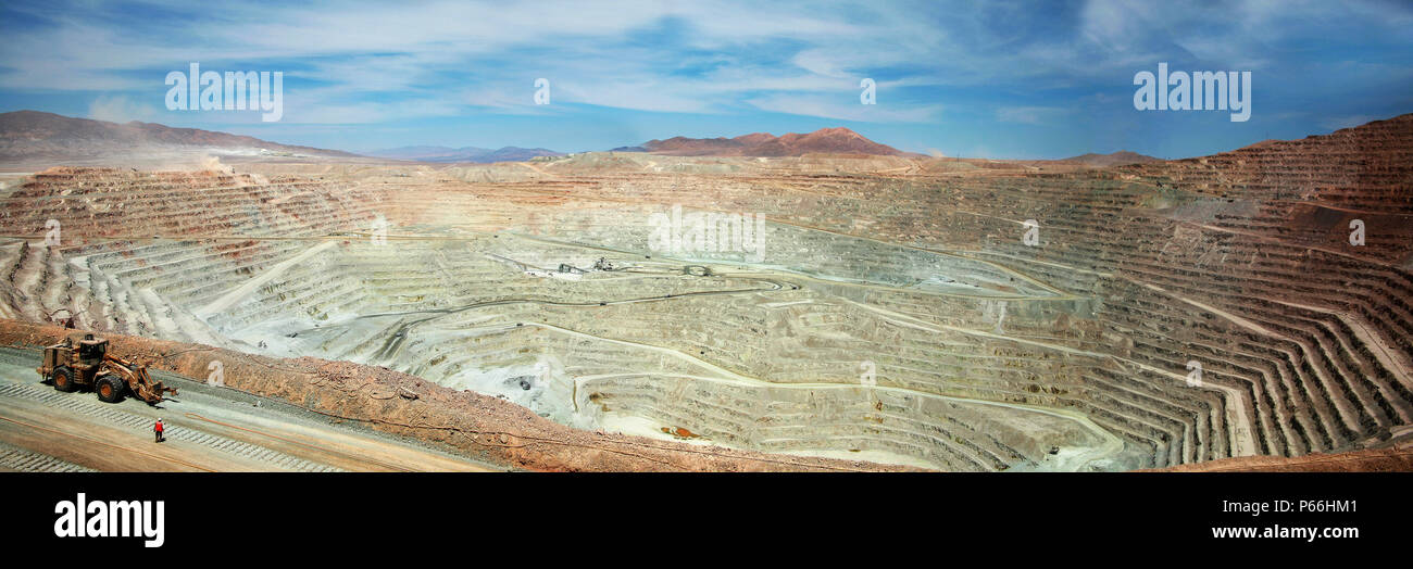 Escondida Open Cast Copper Mine With Truck Stock Photo - Alamy