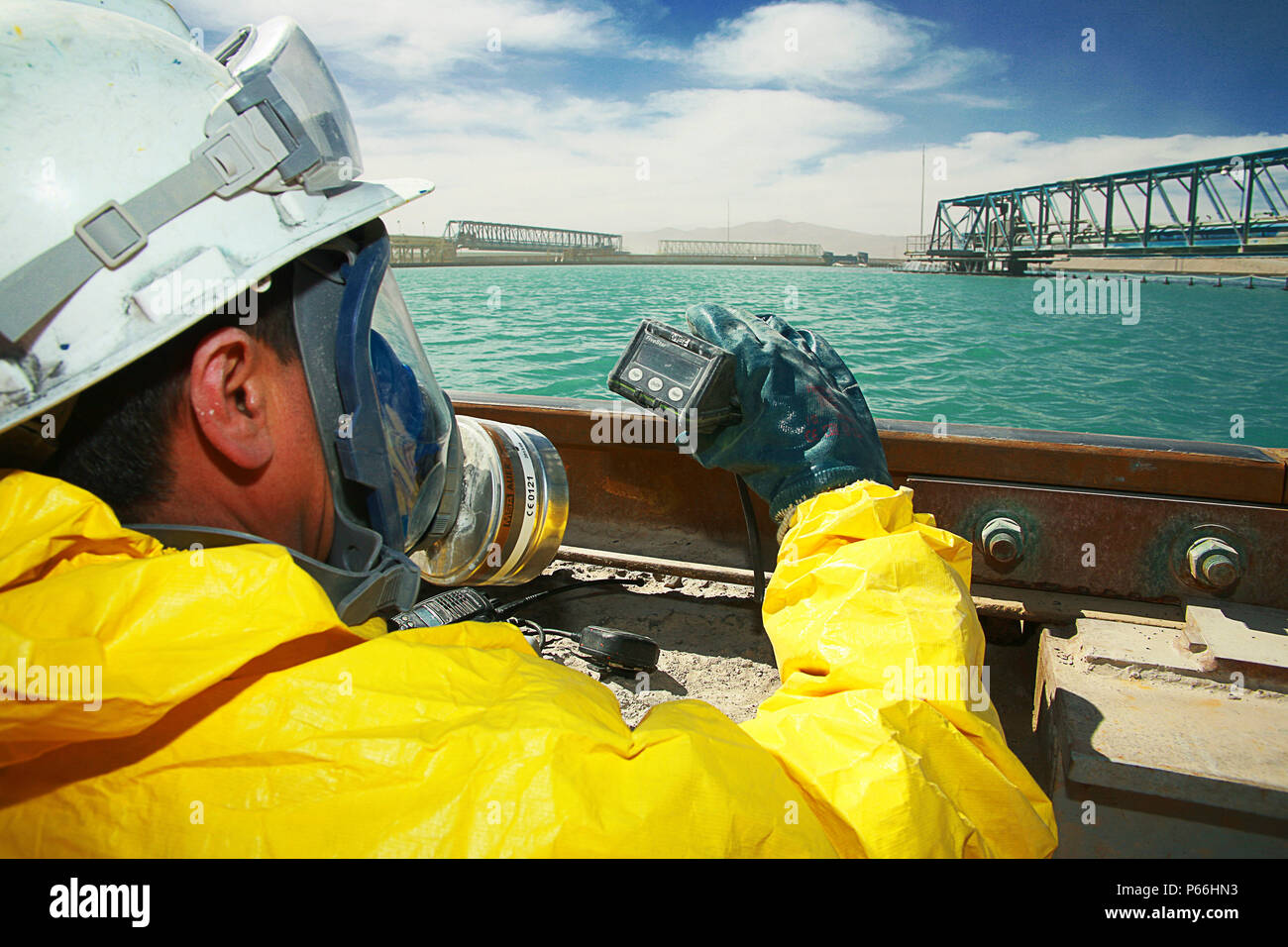 Inspector Measuring Sulphuric Acid Flotation Tanks Stock Photo - Alamy