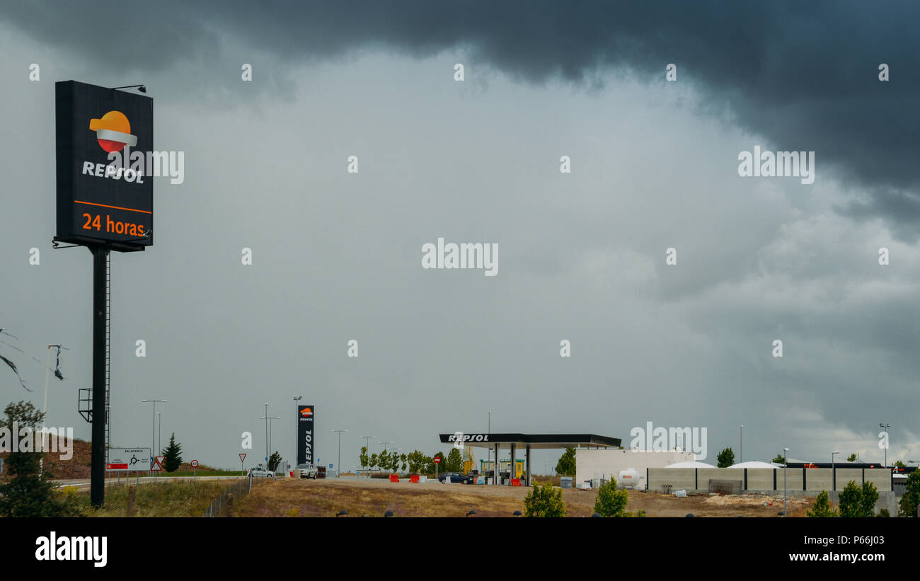 Repsol logo gas station hi-res stock photography and images - Alamy