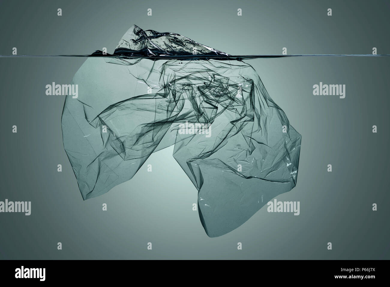 Plastic soup, pollution that floats in water Stock Photo - Alamy