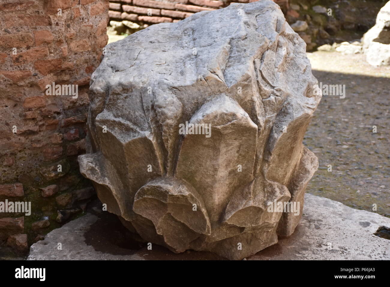 Italy, Rome, Colosseum. View of internal and external architectures ...