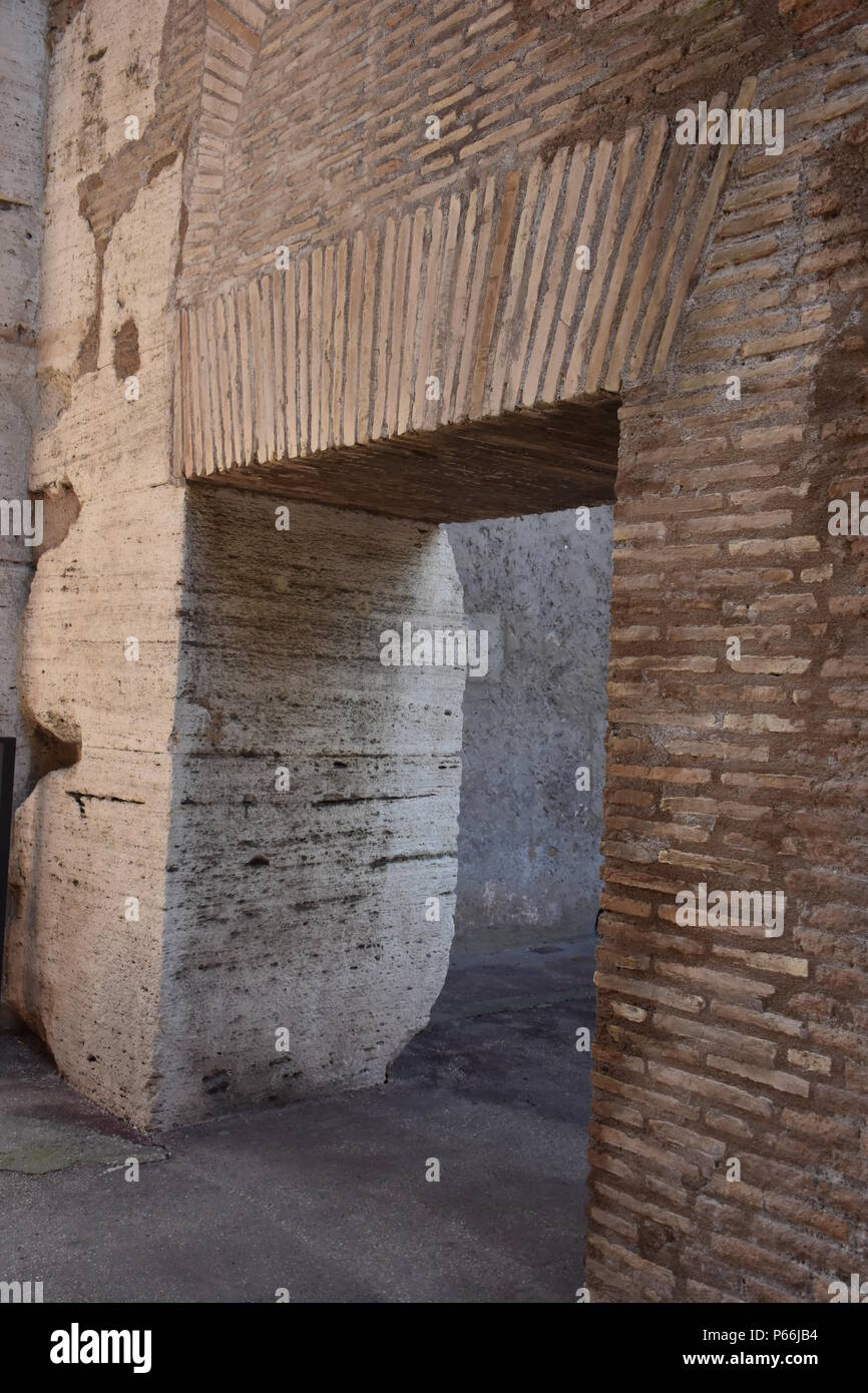 Italy, Rome, Colosseum. View of internal and external architectures ...