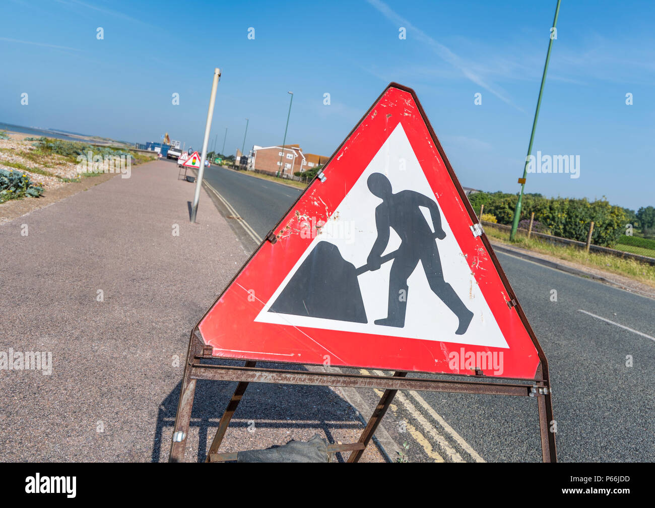 Triangular road sign hi-res stock photography and images - Alamy