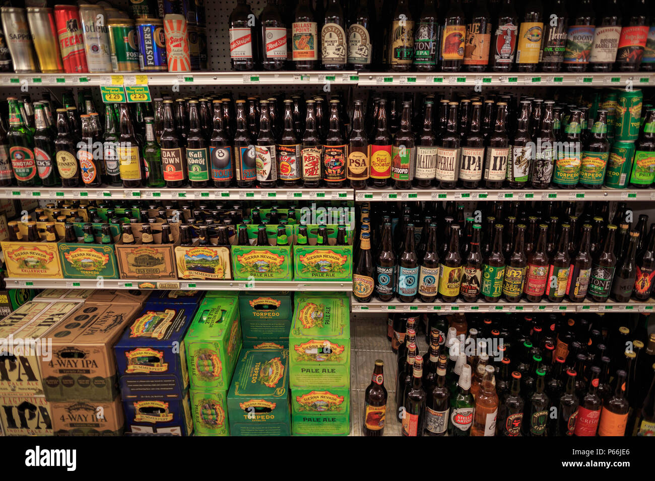 Faifrax, California - August 12, 2014: Wide variety of local and ...