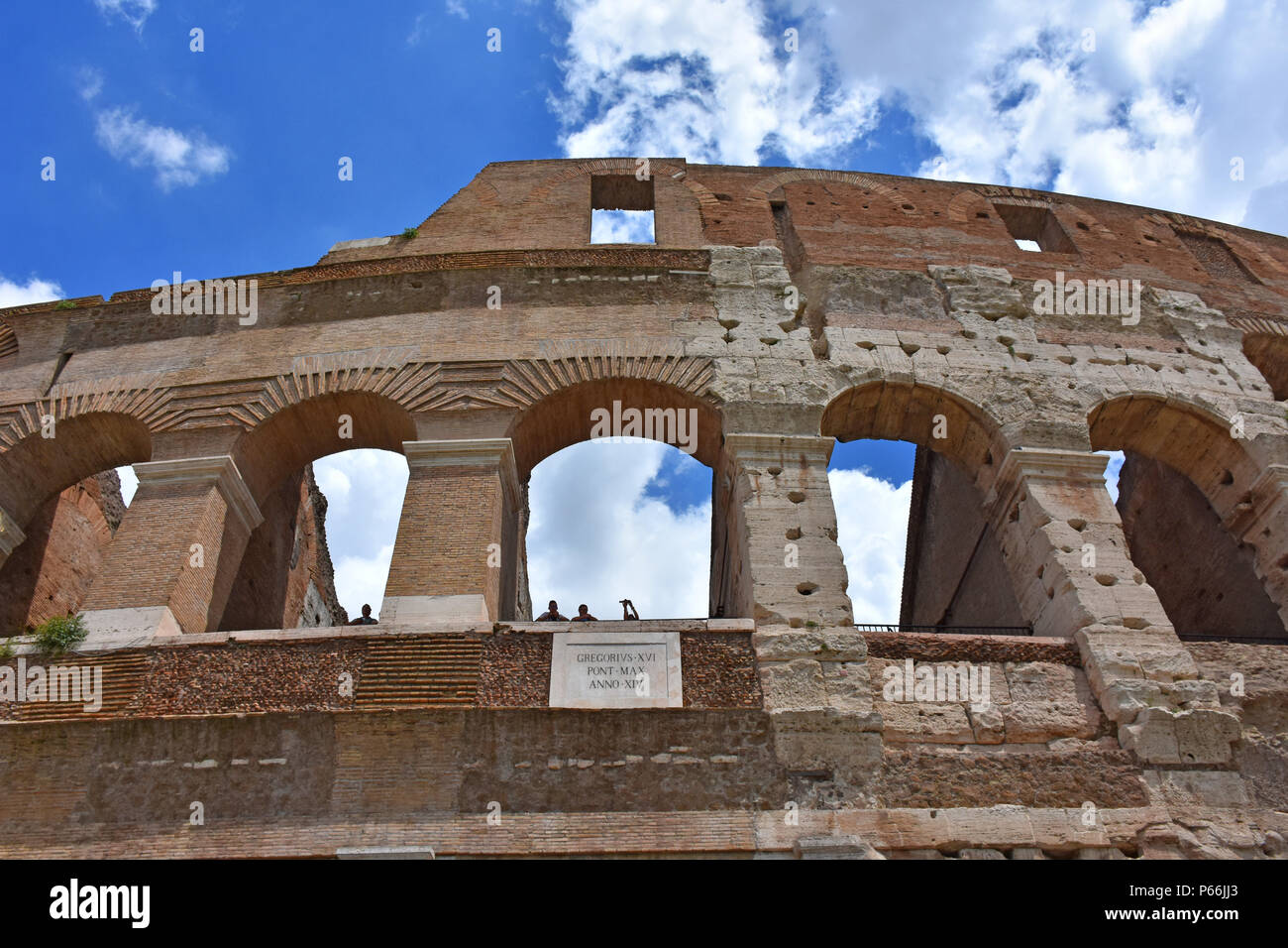 Italy, Rome, Colosseum. View of internal and external architectures ...