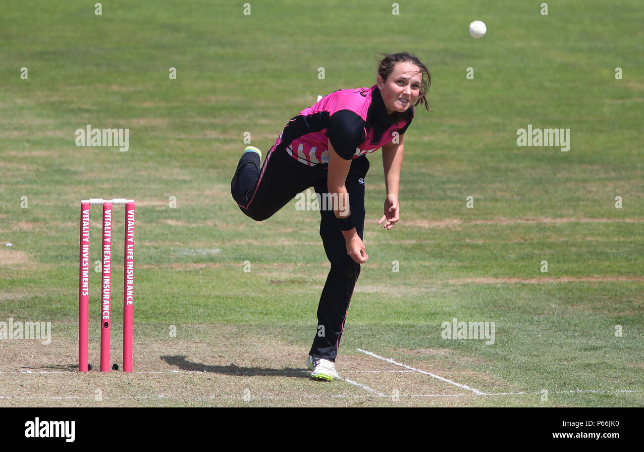New Zealand bowler Amelia Kerr during the T20 Tri Series match at the ...