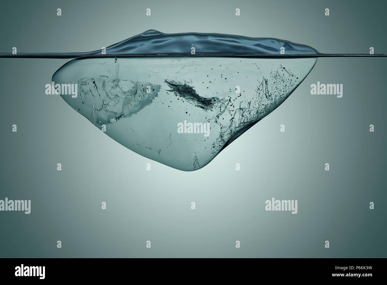 block of ice with underwater view with clipping path Stock Photo - Alamy