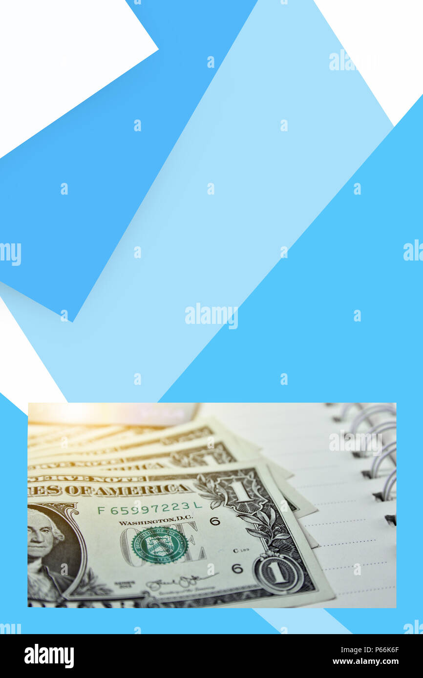 Dollar photo on light blue background Stock Photo - Alamy