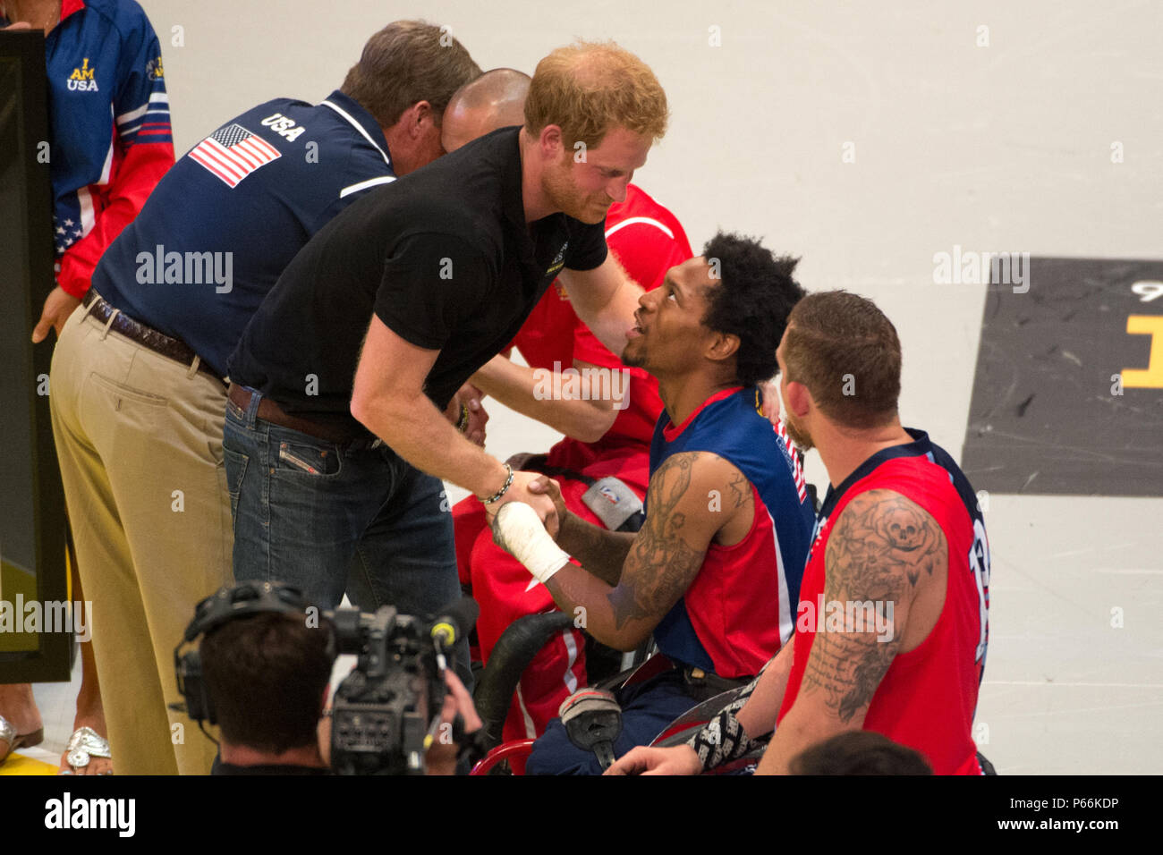 Prince Harry congratulates U.S. Invictus team basketball captain and ...