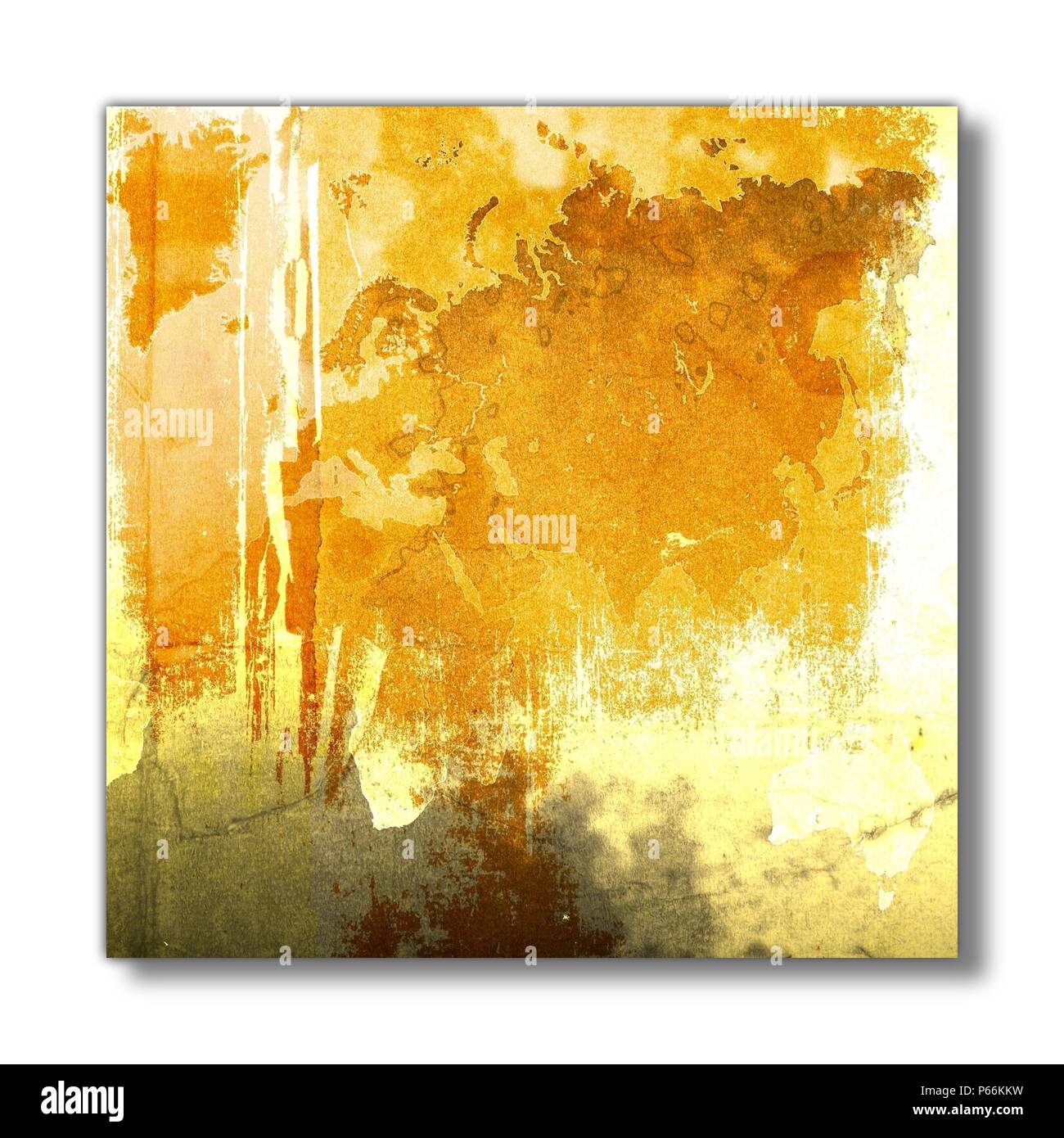 Vintage abstract paper background with world map. Elements of this ...