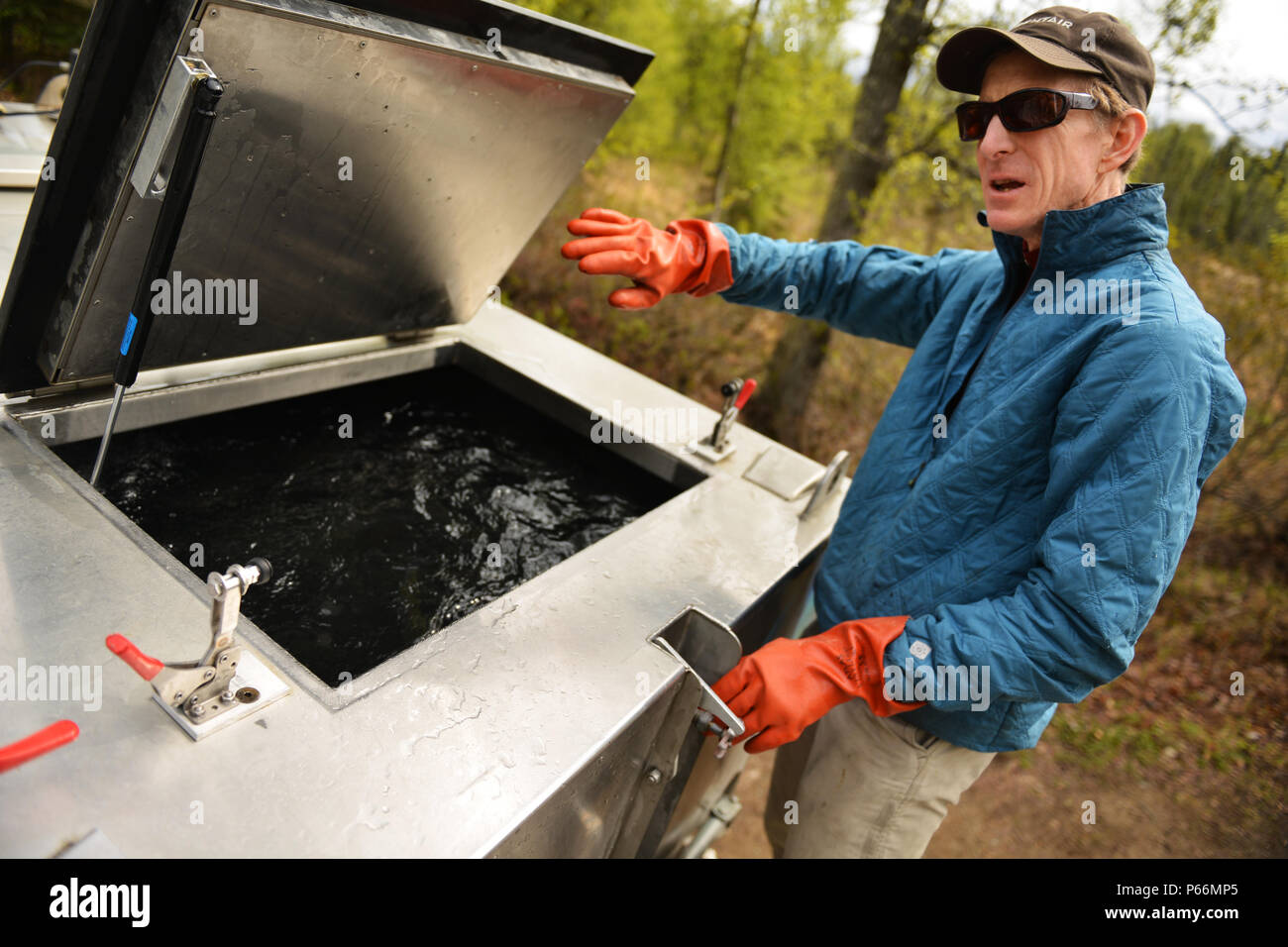 Chuck Pratt, a fish culturist with the William Jack Hernandez Sport ...