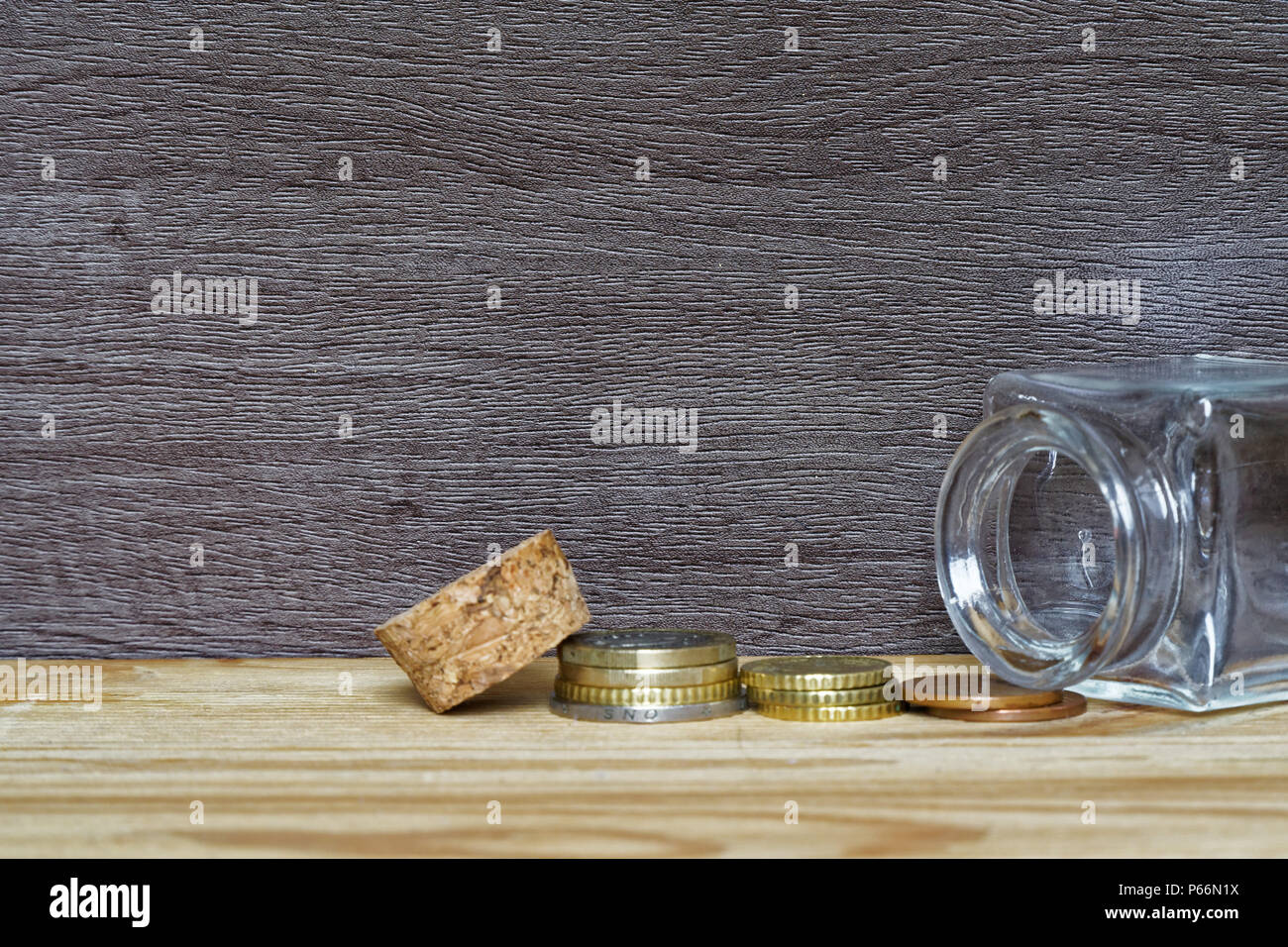 Idea in business casual stacking money as concept for success or ...