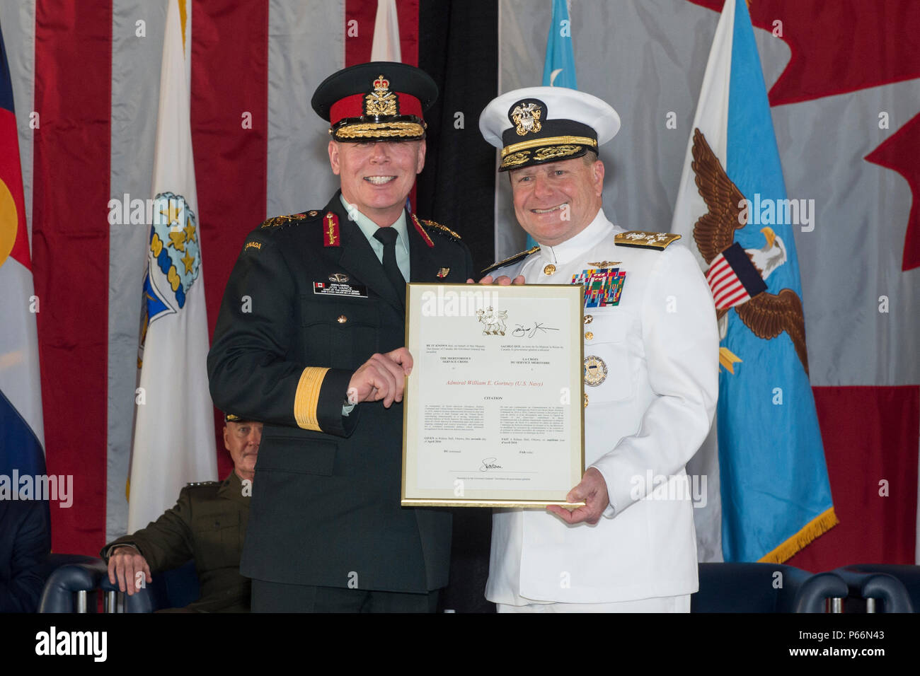 Canadian Chief of the Defence Staff, Gen. J.H. Vance presents U.S. Navy ...