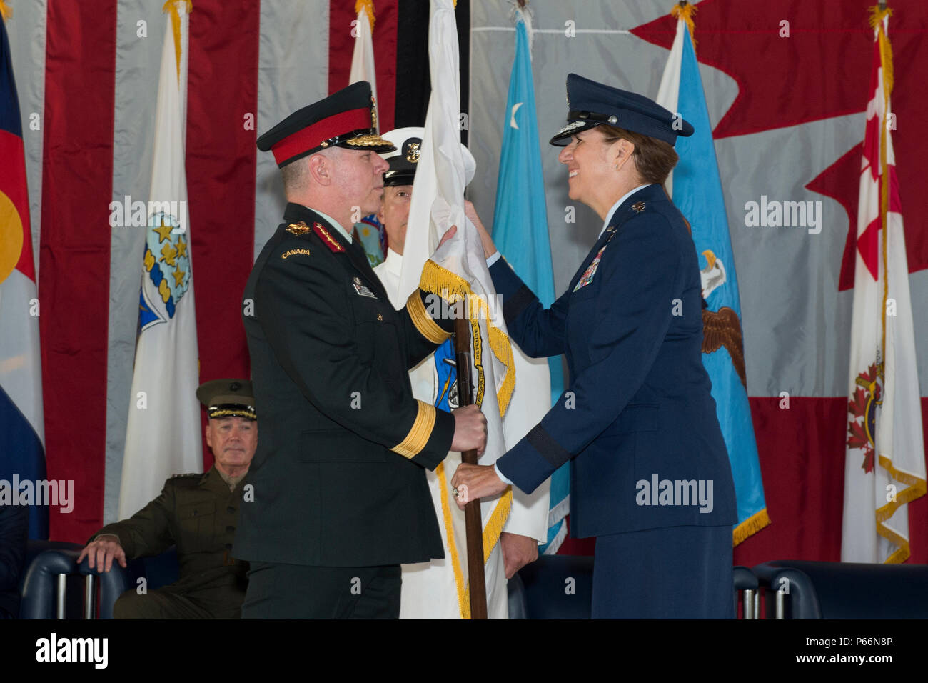 U.S. Air Force Gen. Lori J. Robinson receives the North American ...