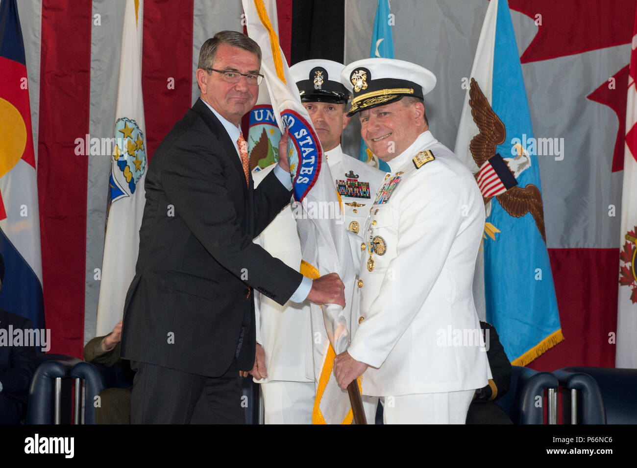 U.S. Secretary of Defense Ashton B. Carter receives the U.S. Northern ...