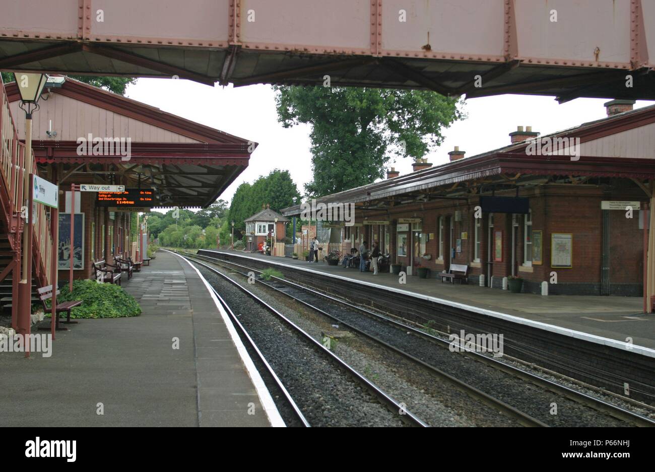General platform view at Shirley station, West Midlands showing the ...