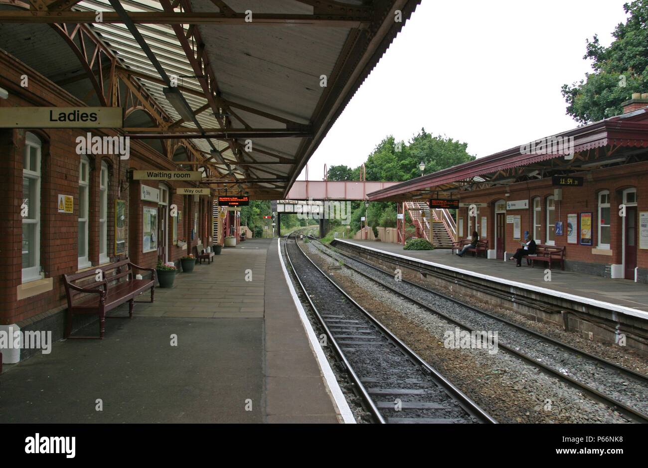 General platform view beneath the canopy at Shirley station, West ...