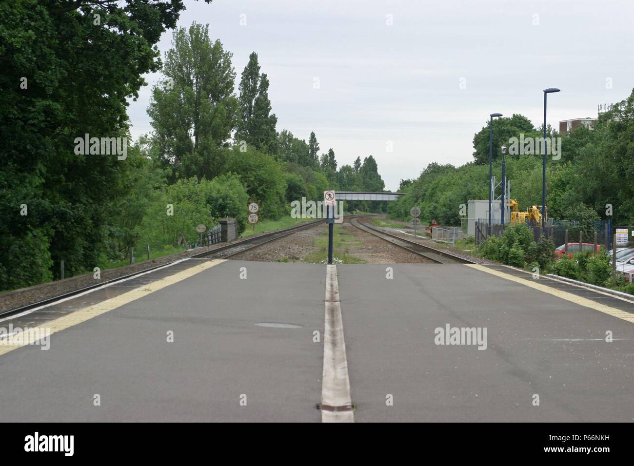 General platform view of Acocks Green station, Birmingham. 2007 Stock ...
