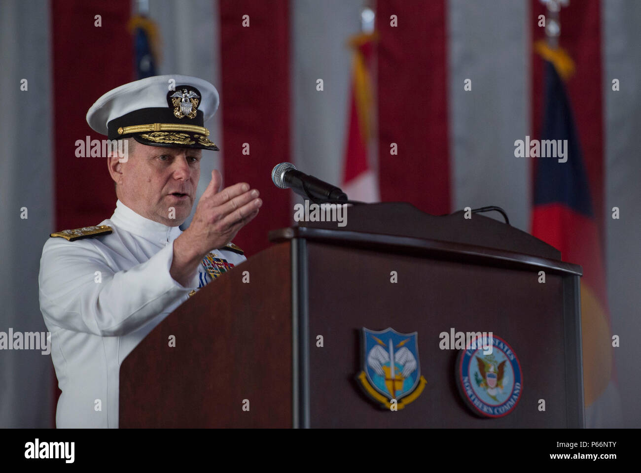 Adm. Bill Gortney, outgoing commander, North American Aerospace Defense ...