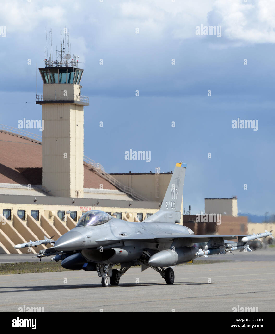 A U.S. Air Force F-16 Fighting Falcon pilot assigned to the 80th ...