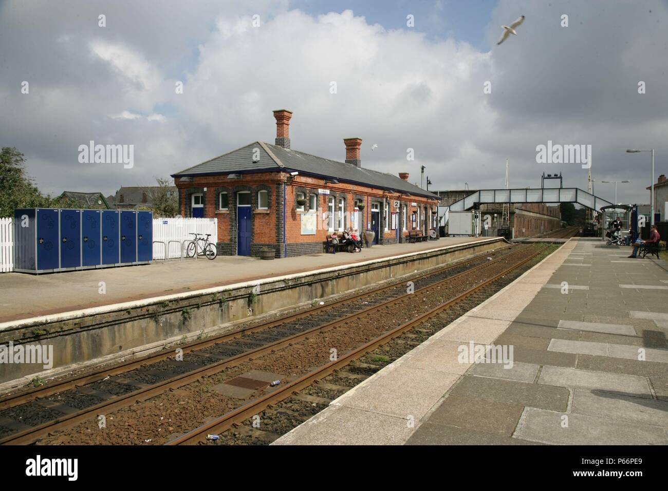 General view of the platforms and station building at Cambourne ...