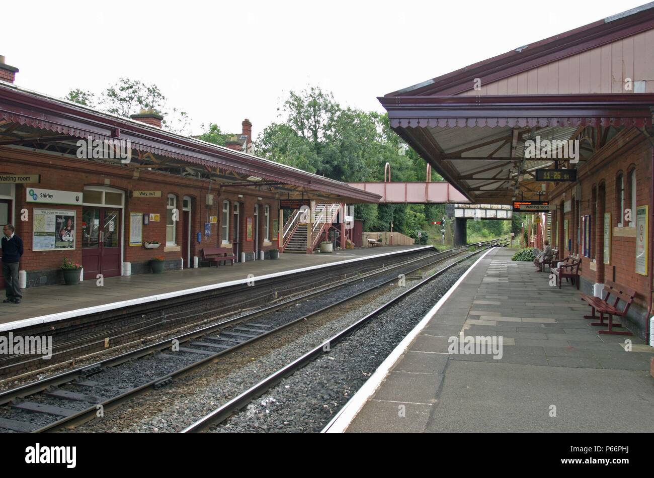 General view of the platforms at Shirley station, West Midlands. 2007 ...