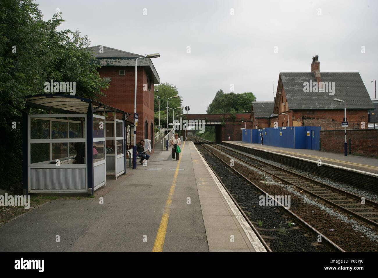 General view of the platforms at Urmston station, Greater Manchester ...
