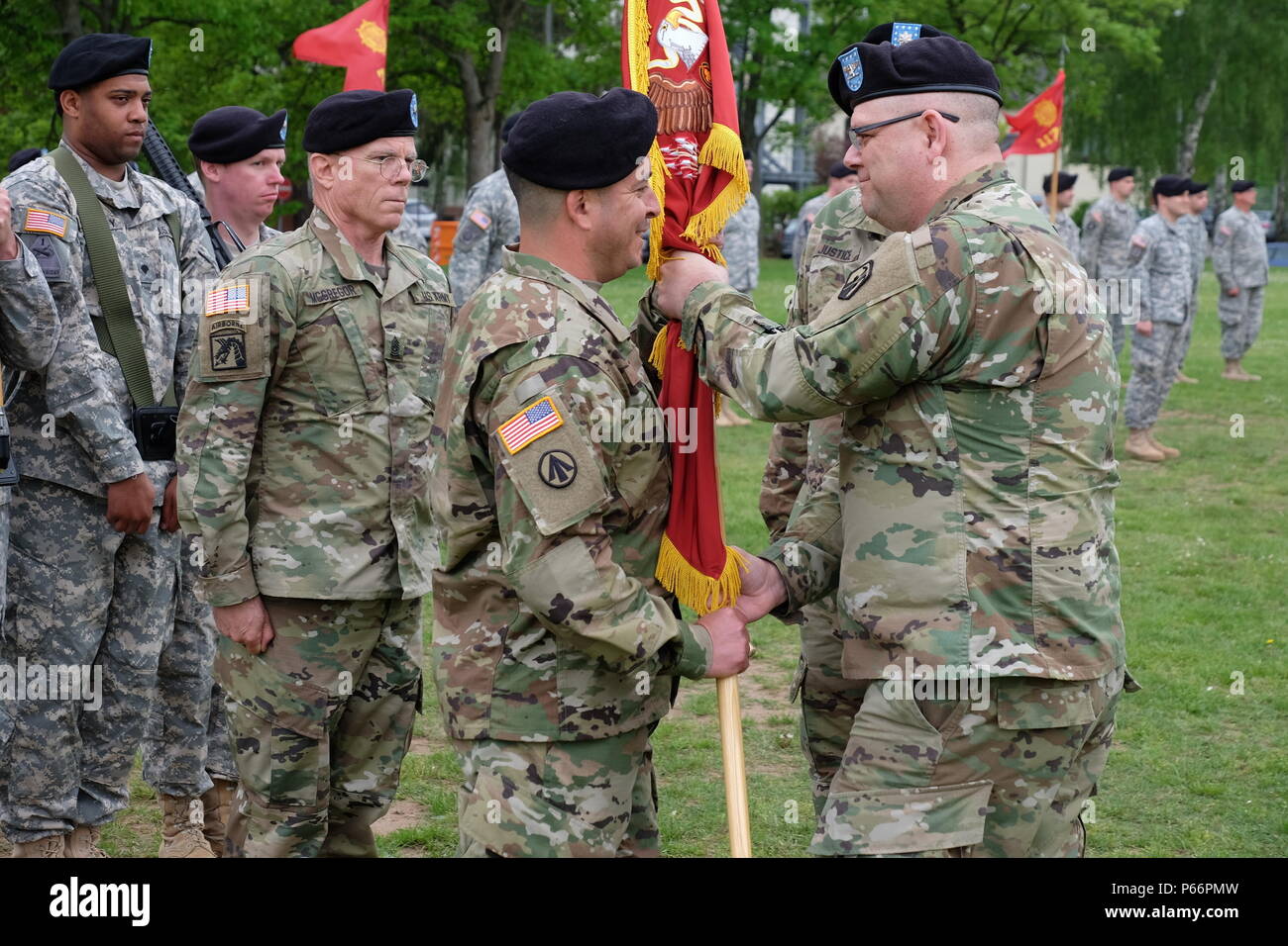 Received battalion colors hi-res stock photography and images - Alamy