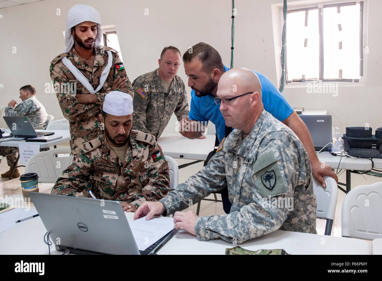 U.S. Army Chaplain, 1st Lt. Richard Brown, works with his Jordanian ...