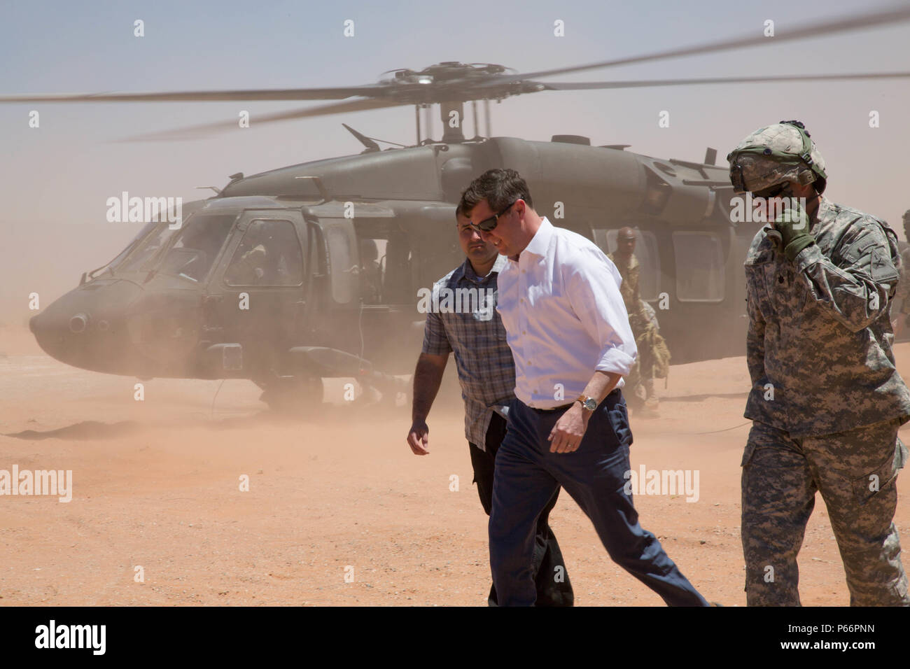 Honorable Patrick Joseph Murphy, acting Secretary of the Army, exits ...